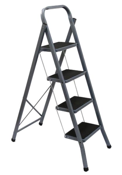 Купить стремянку стальную Zalger 511-4 с 4-мя широкими ступенями и ...